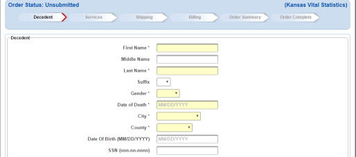 How to Enter Decedent Data